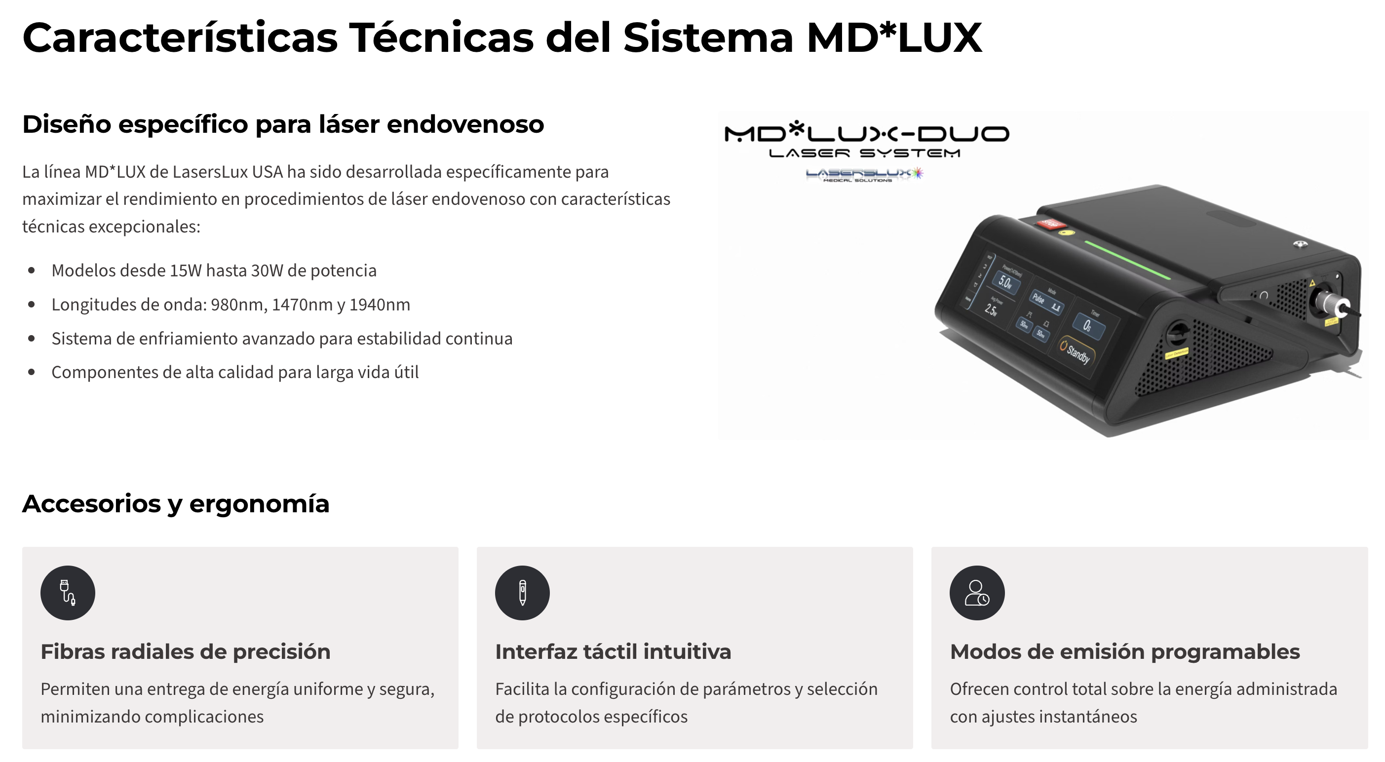 Laser Endovenoso - LasersLux | Equipos Laser USA
