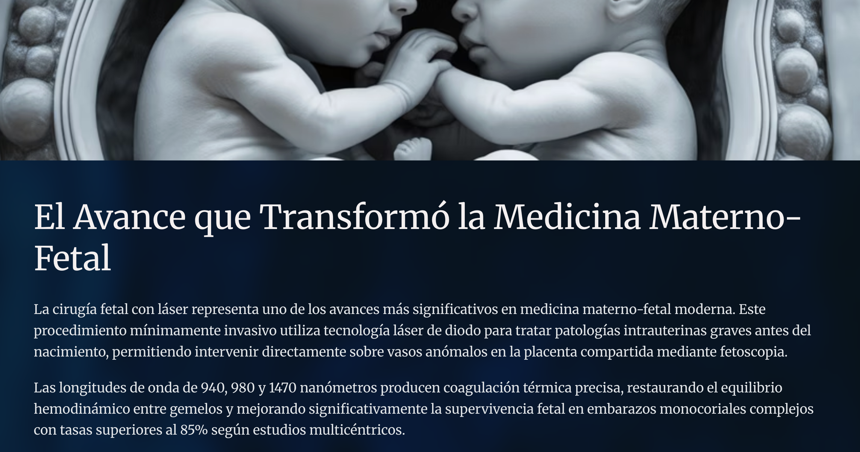 Cirugia fetal con laser - LasersLux | Equipos Laser