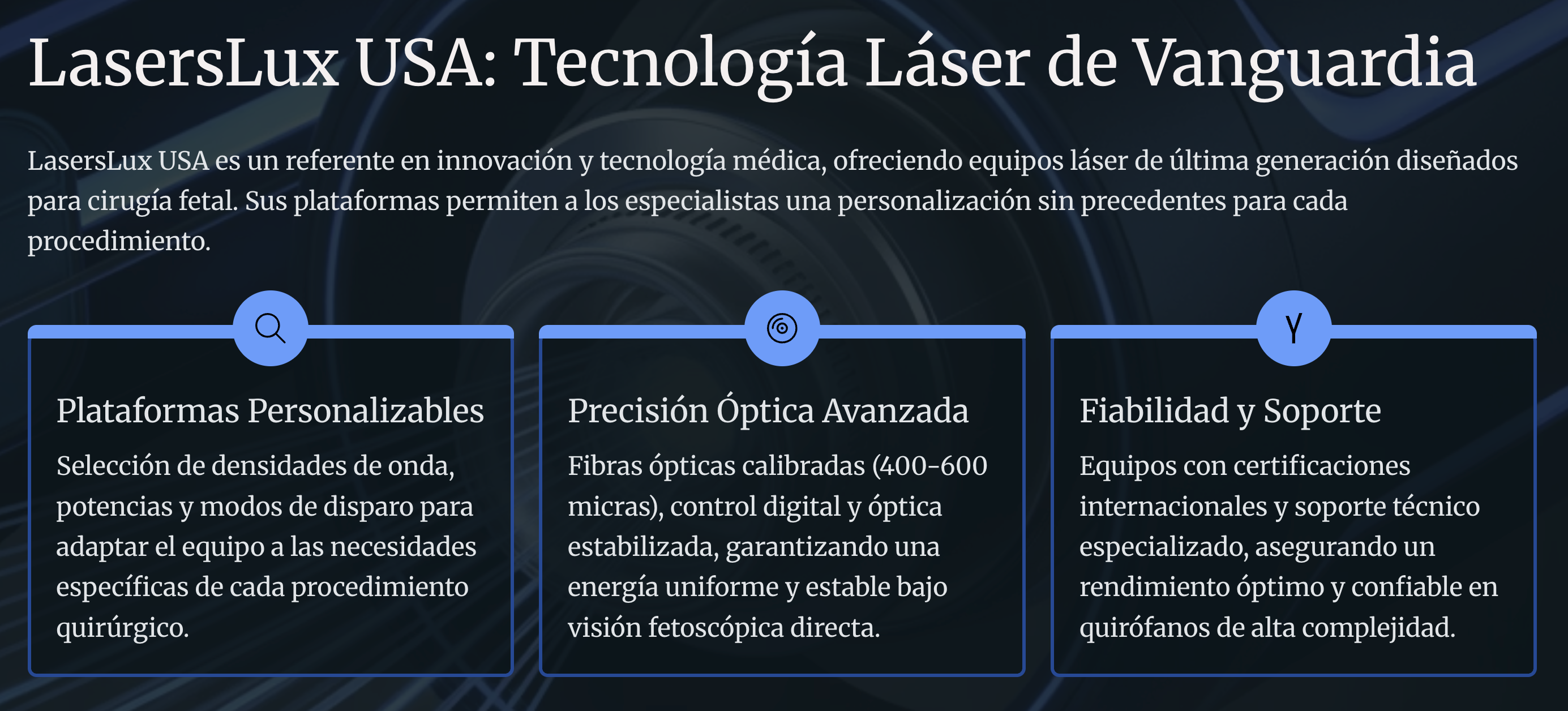 Cirugia fetal con laser - LasersLux | Equipos Laser